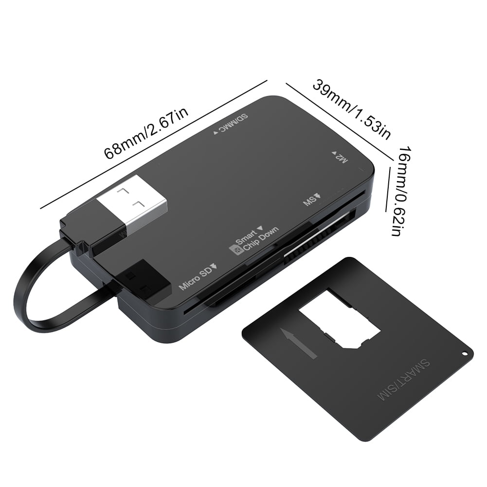 Tarjeta inteligente 6 en 1 adaptador de concentrador de tarjeta Micro ...