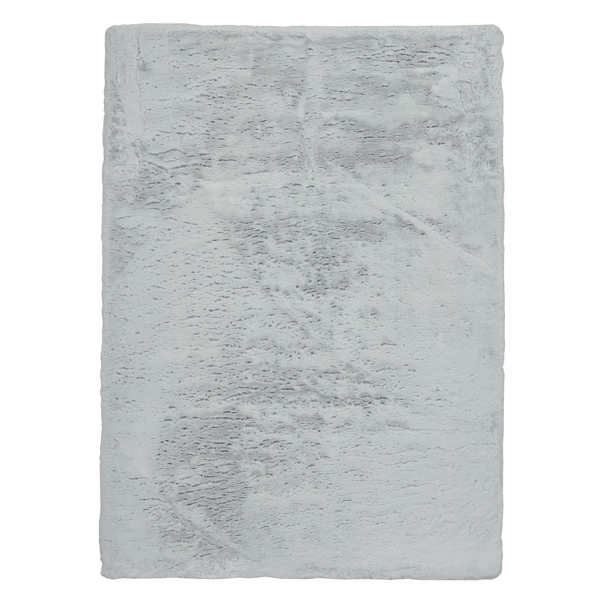 Click here for Linon Maven Faux Rabbit Pastel Blue 3 Ft. X 5 Ft.... prices