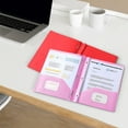 Plastic Pocket Folders with Prong Fasteners, Heavy Duty Letter Size ...