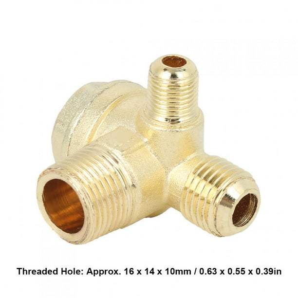 Two Check Valve 3 Port Zinc Male Threaded Air Compressor Check Valves ...