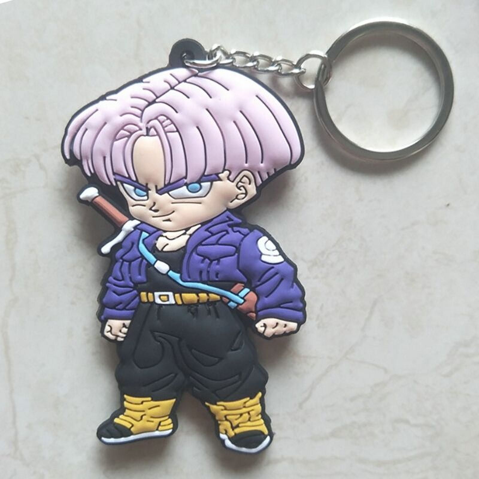 Llavero con figura de dibujos animados de mono Saiyan, adornos para ...