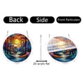 Round Floral Suncatcher Acrylic Puzzles Window Hanging, Wind Chime ...