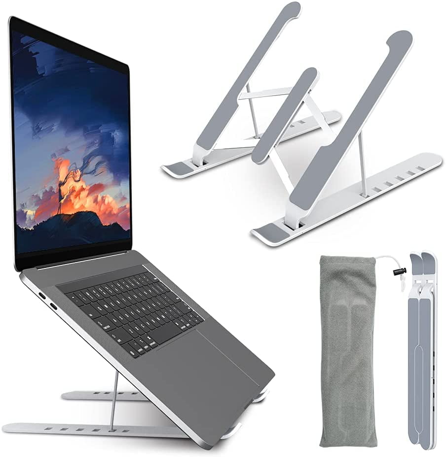 Laptop lifter for desktop, 6-step angle adjustable height notebook ...