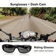 1080P HD Camera Glasses, 90 Min Loop Record 120° Lens, for Cycling ...