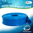 "U.S. Pool Supply Heavy Duty Blue PVC Backwash Hose, 1-1/2"" x 100 ...