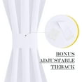 LKIFFA-Pure White Sidelight Door Curtain Panel Blocks 50% of Sunlight ...