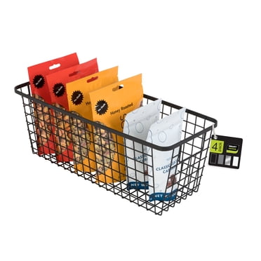 Smart Design Nestable Basket Organizer with Handles - 9 x 16 x 6 inch ...