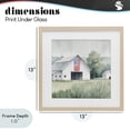 Stupell Industries Home USA Flag Barn Birch Framed Print Under Glass ...