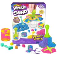 Kinetic Sand, Sandbox Set Kids Toy with 1lb All-Natural Blue Kinetic ...