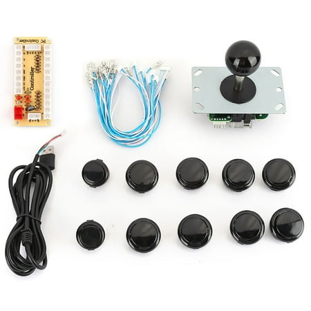 Arcade Joystick Kit, USB Encoder PC Games Controllers Joystick, Plastic Delay For Arcade Game ...