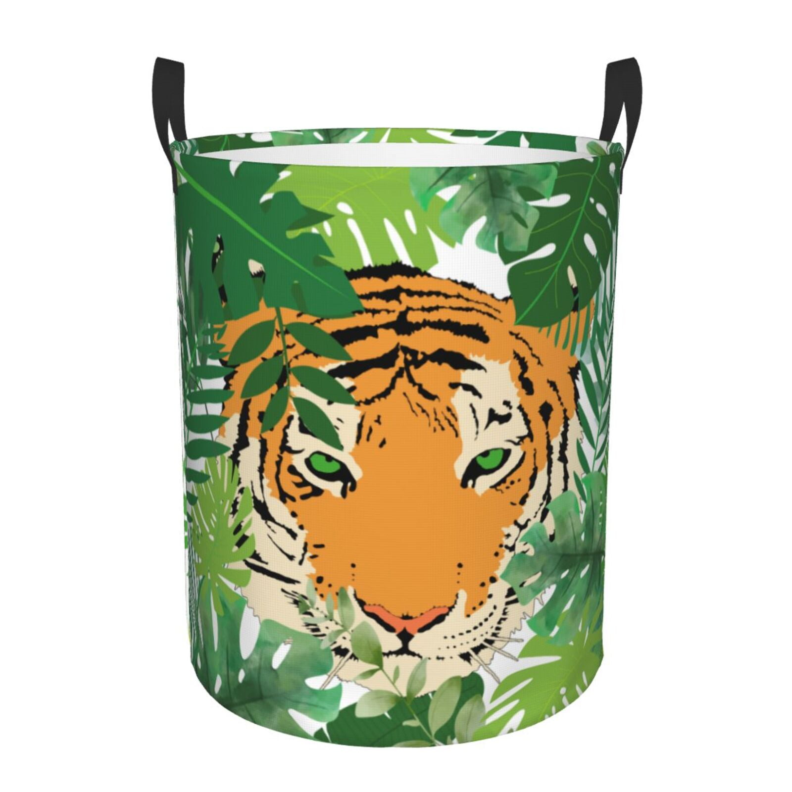 XMXT Collapsible Laundry Basket, Tiger Wildlife Animal Prints ...