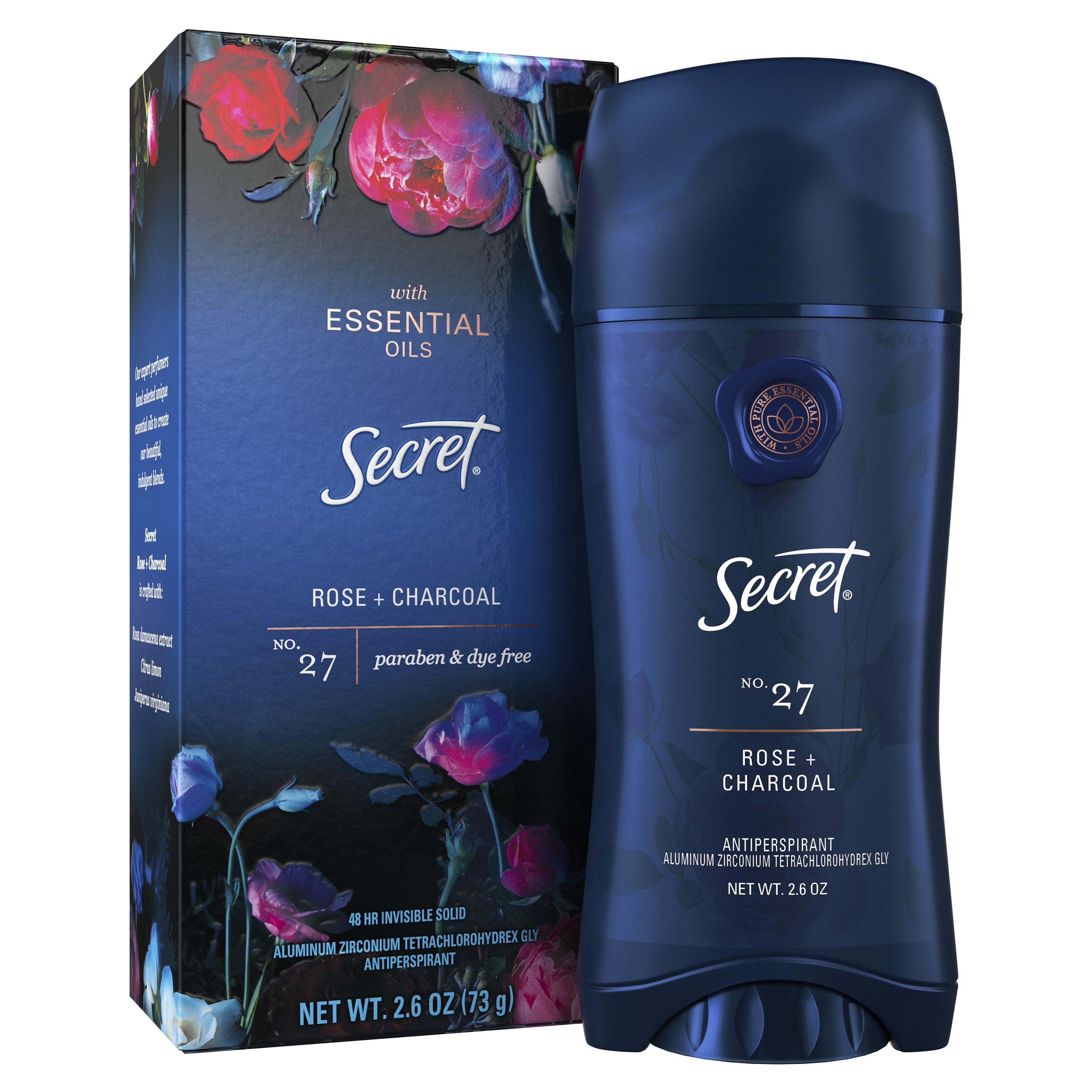 Secret Antiperspirant Deodorant For Women With Essential Oils Rose And Secret Antiperspirant Deodorant For Women With Essential Oils Rose And