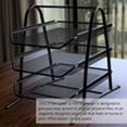 CCOCC 3-Tier Stackable Paper Tray Organizer for Desk-Black Metal File ...