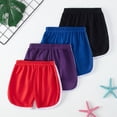 4 Packs Girls Athletic Shorts Toddler Running Kids Gym Workout Dance ...