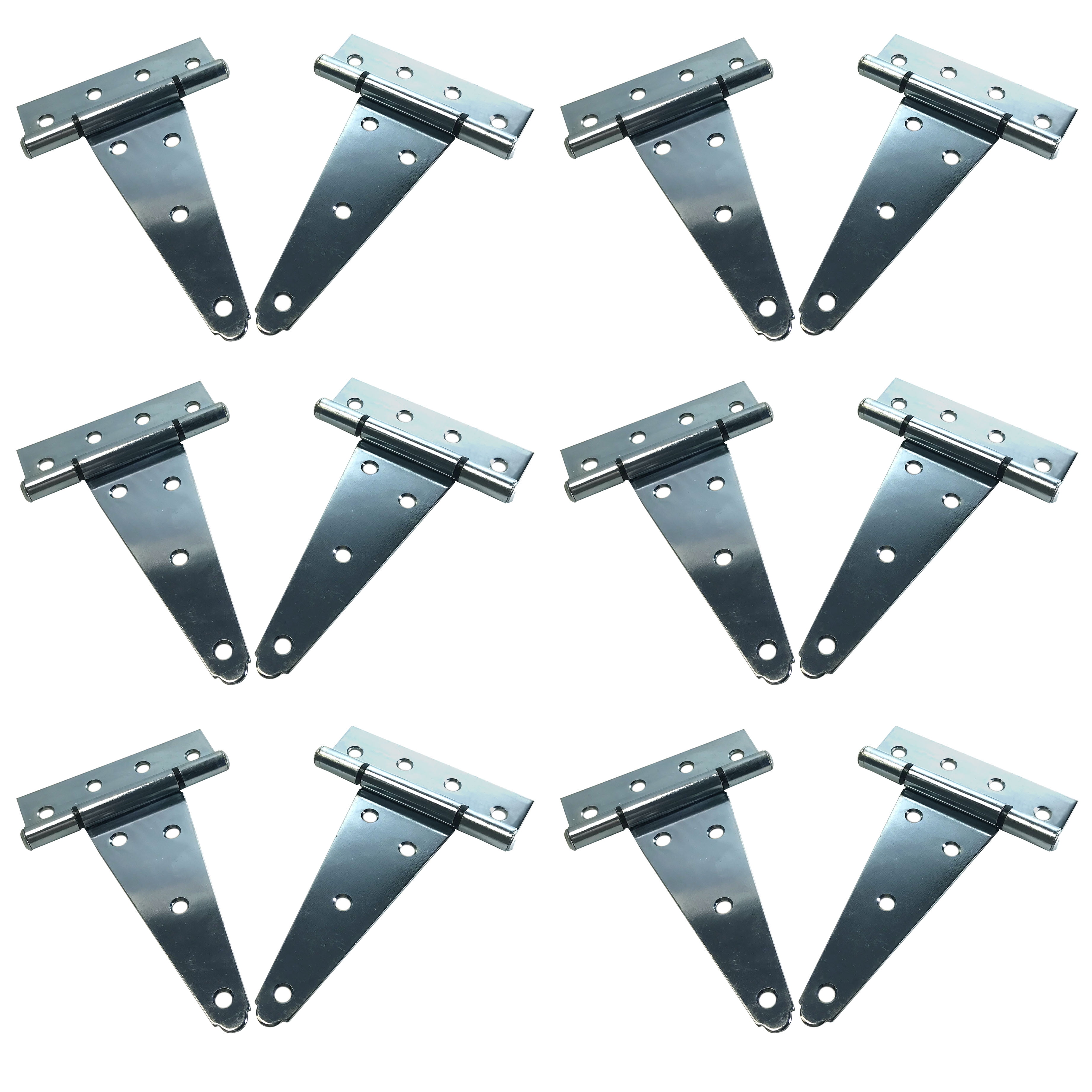12PACK 5"x2mm T-Strap Shed Hinge Gate Strap Heavy Duty Hinge Door Barn ...