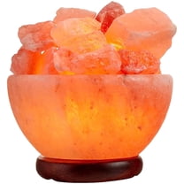 Himalayan Salt Lamp 10 Inch Wood Base - Walmart.com