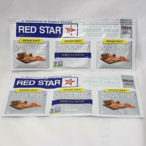 Red Star Quick Rise Yeast (2 Packages 3 Strips In Each) Total 6 ...