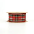 LaRibbons 1 1/2" Wired Ribbon | "Holiday Plaid" Red/Multi | 10 Yard ...