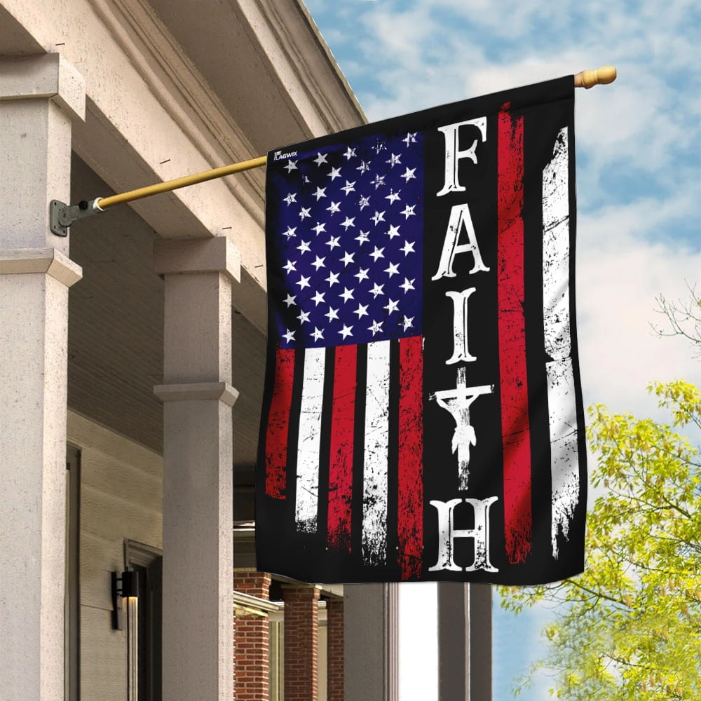 FLAGWIX American House Flag (29.5" x 39.5") - Faith In God Flag ...