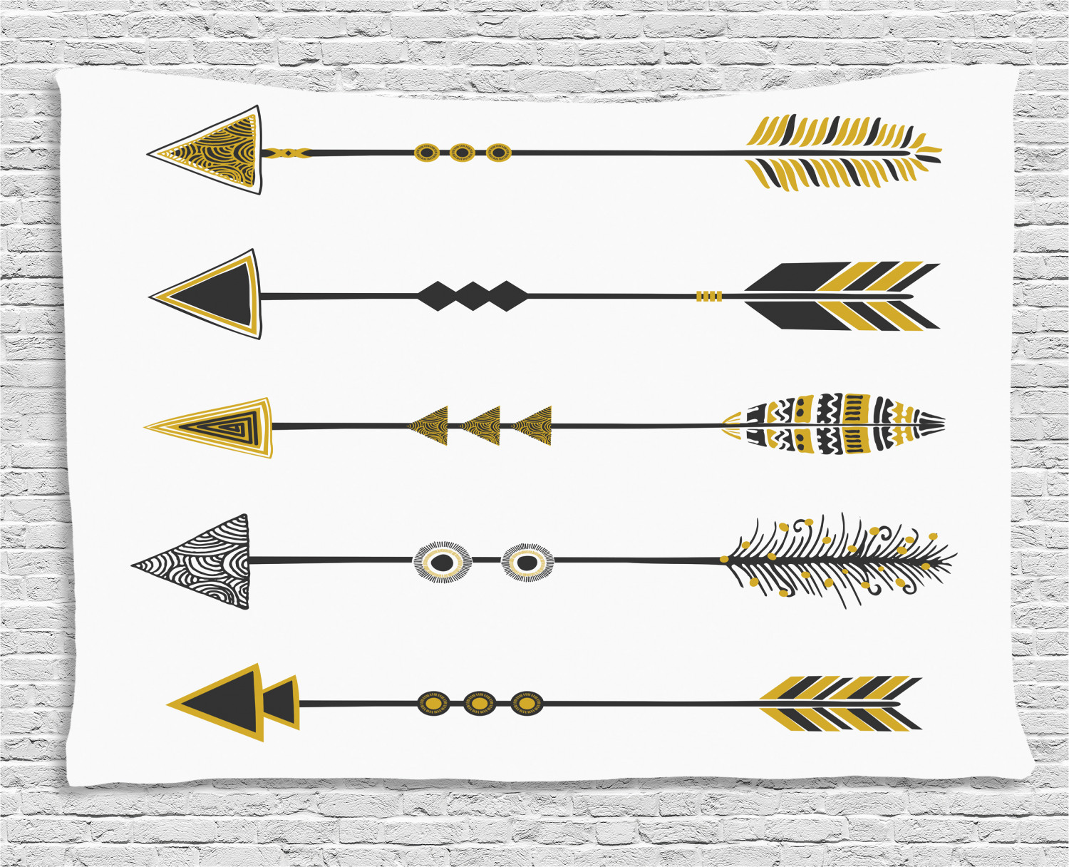Arrow Tapestry, Old Fashioned Arrow Figures Tribal Vintage Native Primitive Country Ethnic ...