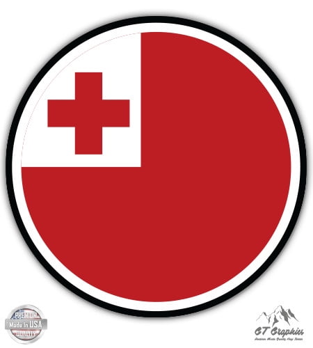 Tonga Flag - 3" Vinyl Sticker - For Car Laptop I-Pad Phone Helmet Hard ...