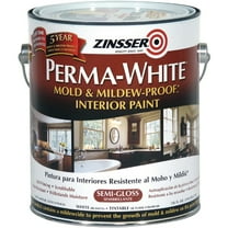 White, Zinsser Perma-White Semi-Gloss Interior Mold & Mildew Proof ...