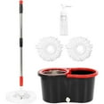Mop and Bucket Set, 360° Spin Mop and Bucket with Wringer Set and 4 ...