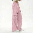 Byworldtasic Cargo Pants for Women Baggy Wide Leg Hiking Pants High ...