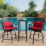 Garvee Rectangle Bar Table for Patio, Outdoor Counter Height Bar Table ...