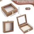 1pc Wood Storage Display Cases with Iron Lock Transparent Glass Window ...