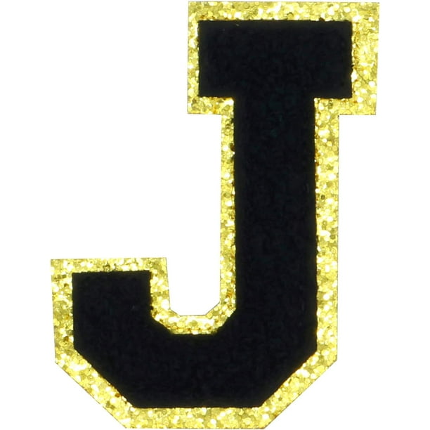 English Letter J Iron On Repair Patches Alphabet Sewing Appliques ...