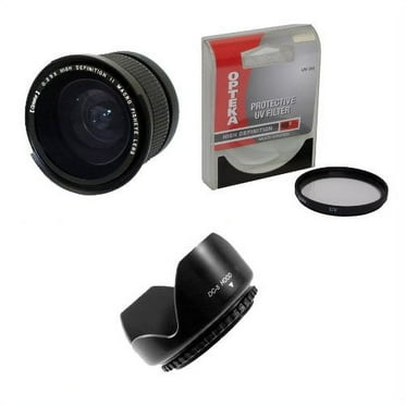 Opteka .35x HD Super AF Wide Angle Fisheye Lens with Macro and ...