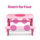 Disney Minnie Mouse Picnic Table with Block Baseplate & Cupholders ...