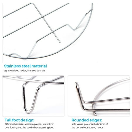 Stainless Steel Trivet Rack Stand Heavy Duty Pressure Cooker Steam Rack ...