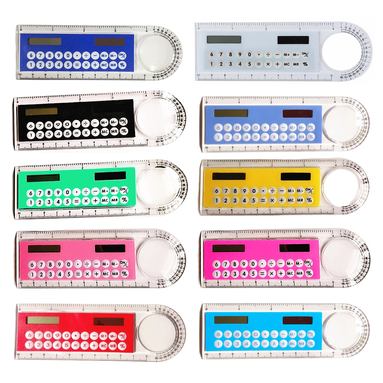 Limei 1Pcs Solar Ruler Calculator, Multifunctional Stationery 3 in 1 ...