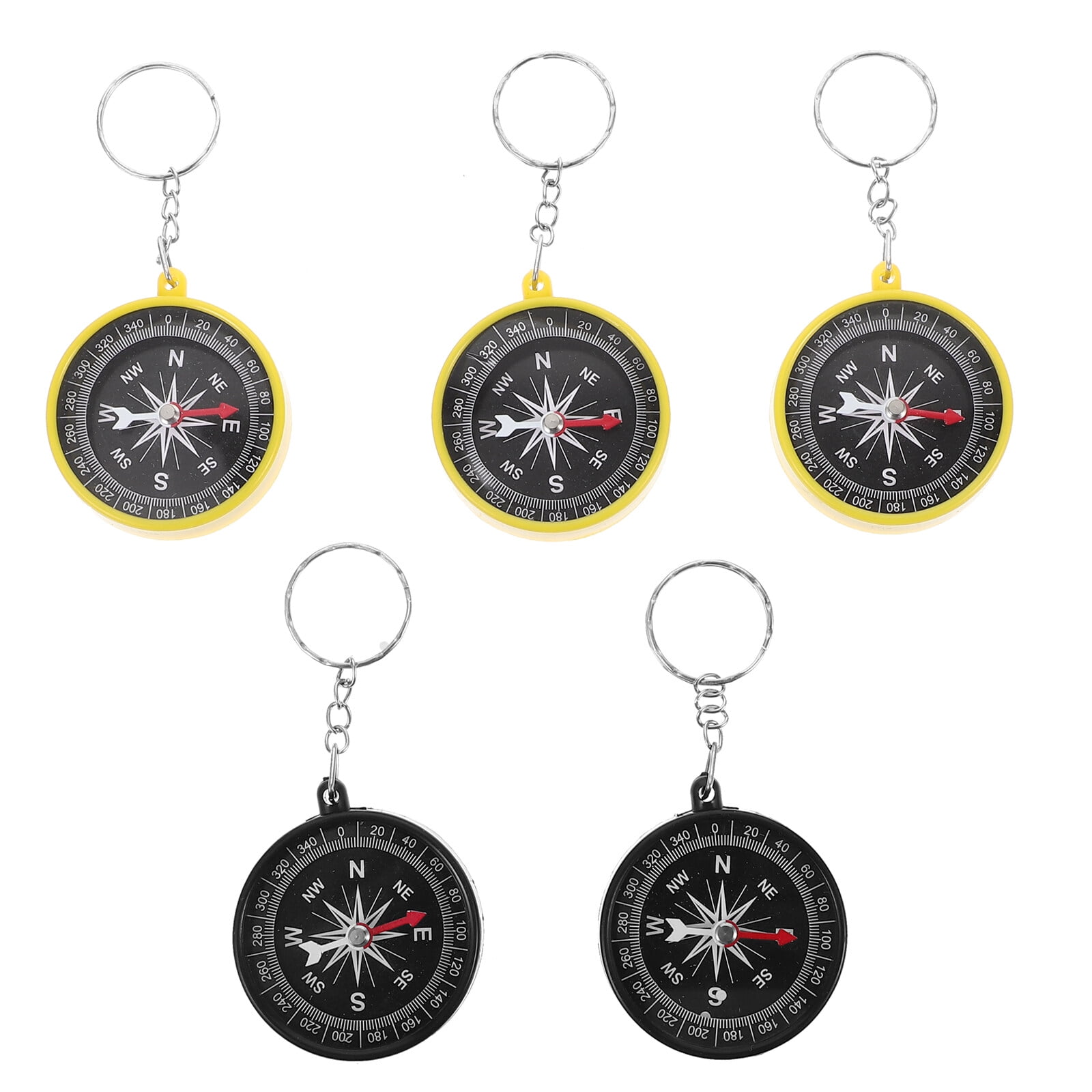 5PCS Kids Compass Colored Plastic Compass Tools Simple Teaching ...