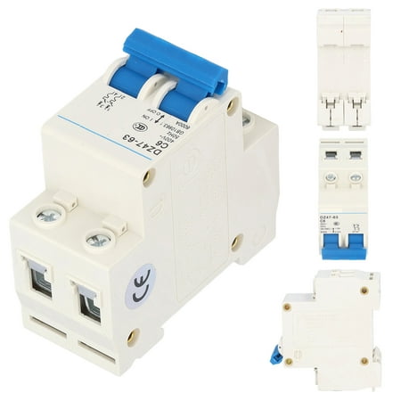 LAFGUR Mini Circuit Breaker,Circuit Breaker Mini 2P MCB DIN Rail Mount 6000A Breaking Capacity ...