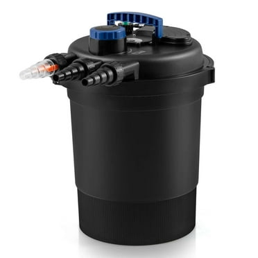 Pressure Pond Filter, Up to 3200 Gallons, with 13W UV-C Light, 2630 GPH ...