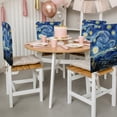 Abstract Blue Starry Sky Chair Back Covers Set of 1, Town Tree House ...