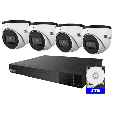 Elder 4K Security Camera System 8MP, 4-Camera PoE Smart NVR Sony Sensor ...