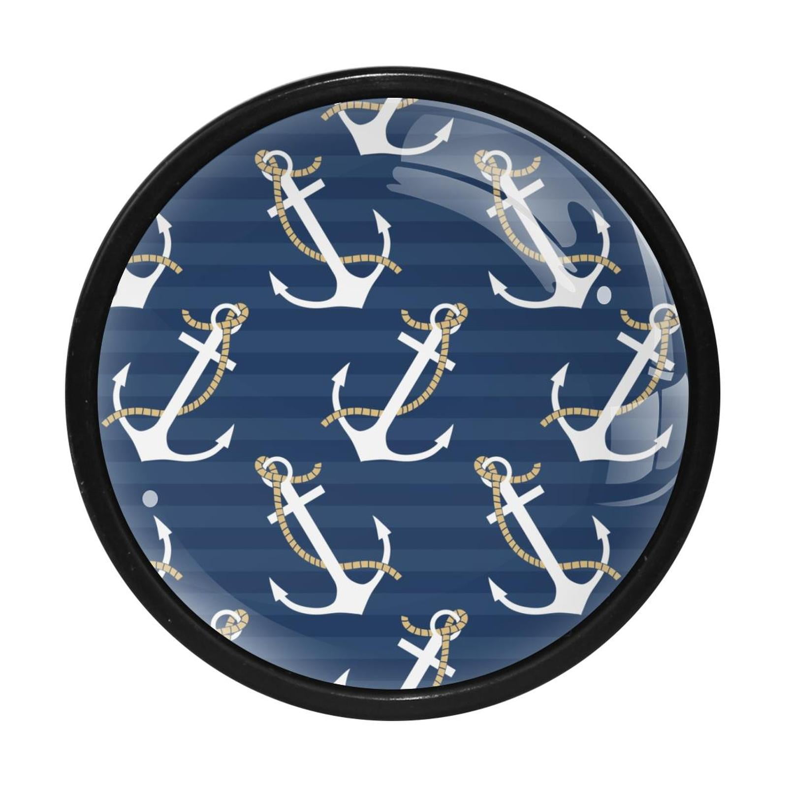 4 Pcs Anchor Knobs for Kitchen Cabinet Cupboard Dresser Bookcase Drawer ...