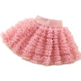 FEIFLY Kids Girls Solid Color Tutu Skirt Versatile Pleated Petticoat ...