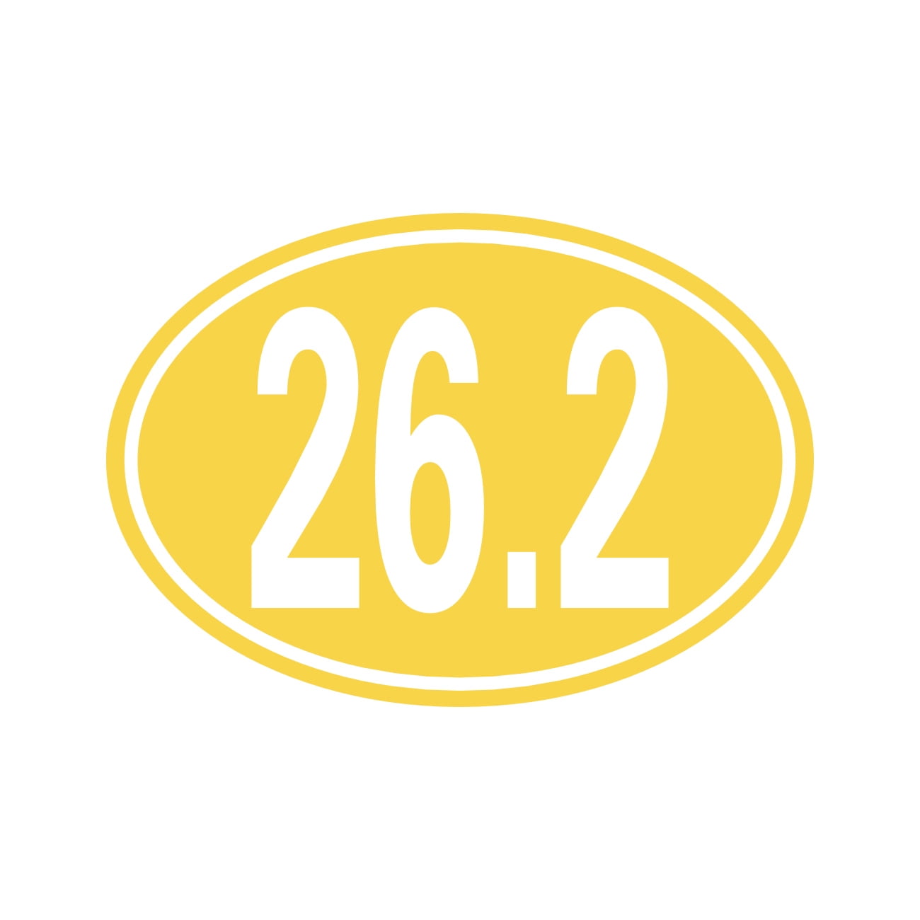 Oval 26.2 Sticker Decal Die Cut - Self Adhesive Vinyl - Weatherproof ...