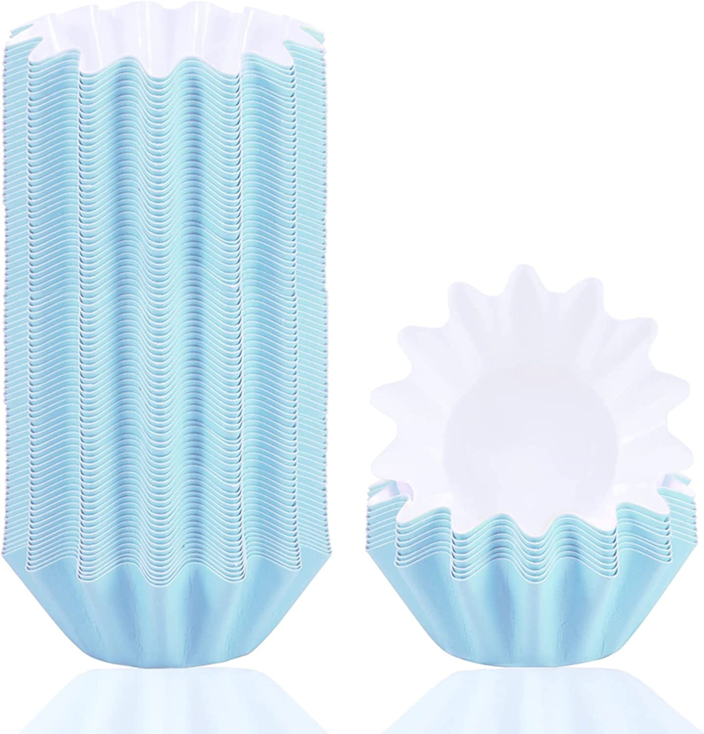 200 PCS Blue Mini Cupcake Liner Cupcake Paper Cup Cupcake Wrappers ...