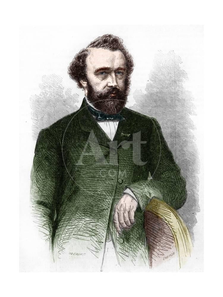 Portrait of Adolphe Sax, Unframed Giclee Print Wall Art by Stefano ...