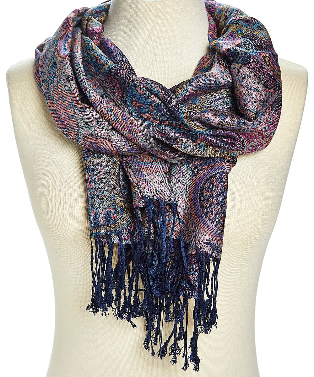 Women's Scarf Lightweight Long Scarfs Lady Pashmina Wraps Shawl Paisley ...