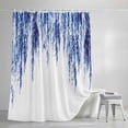 Blue Willows Shower Curtains for Bathroom, Watercolor Spring Falling ...