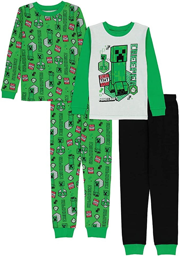 Minecraft Boys' Snug Fit Cotton Pajamas (12) - Walmart.com