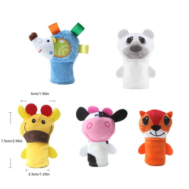 5Pcs Cartoon Animal Finger Puppets Children Educational Dolls Toys ...
