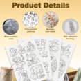 4 Sheets Cloth Stick and Stitch Embroidery Patterns Non-woven Fabrics ...